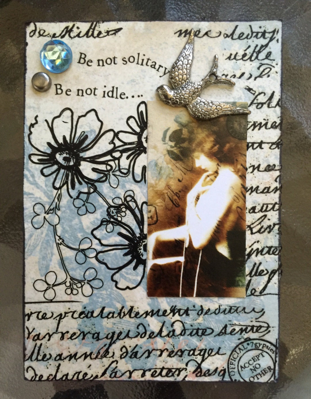 Solitude, Conceptual, Artist Trading Card, ACEO ORIGINALS, ATC, Artist ...