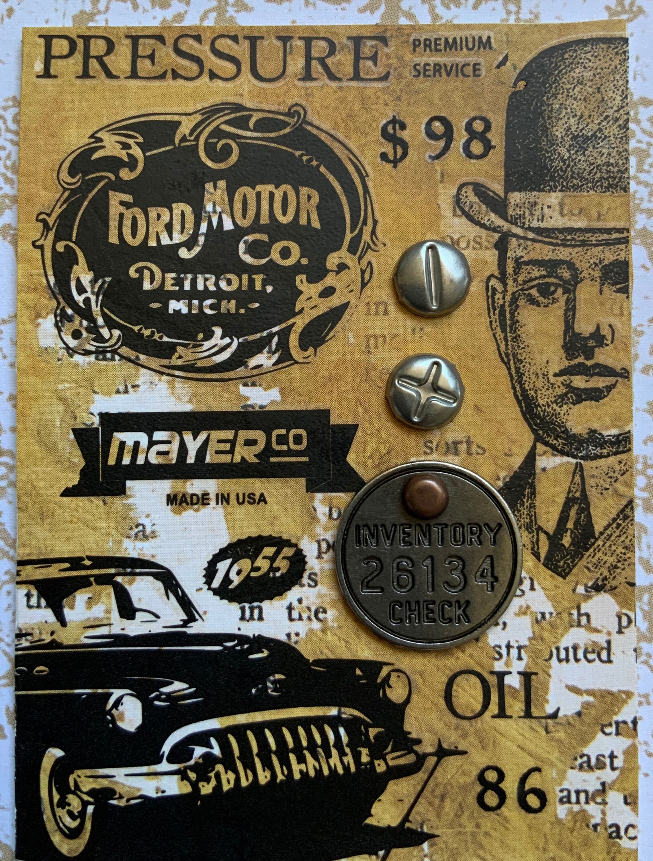Ford Motor Co. Artist Trading Card Masculine Art Original - Etsy