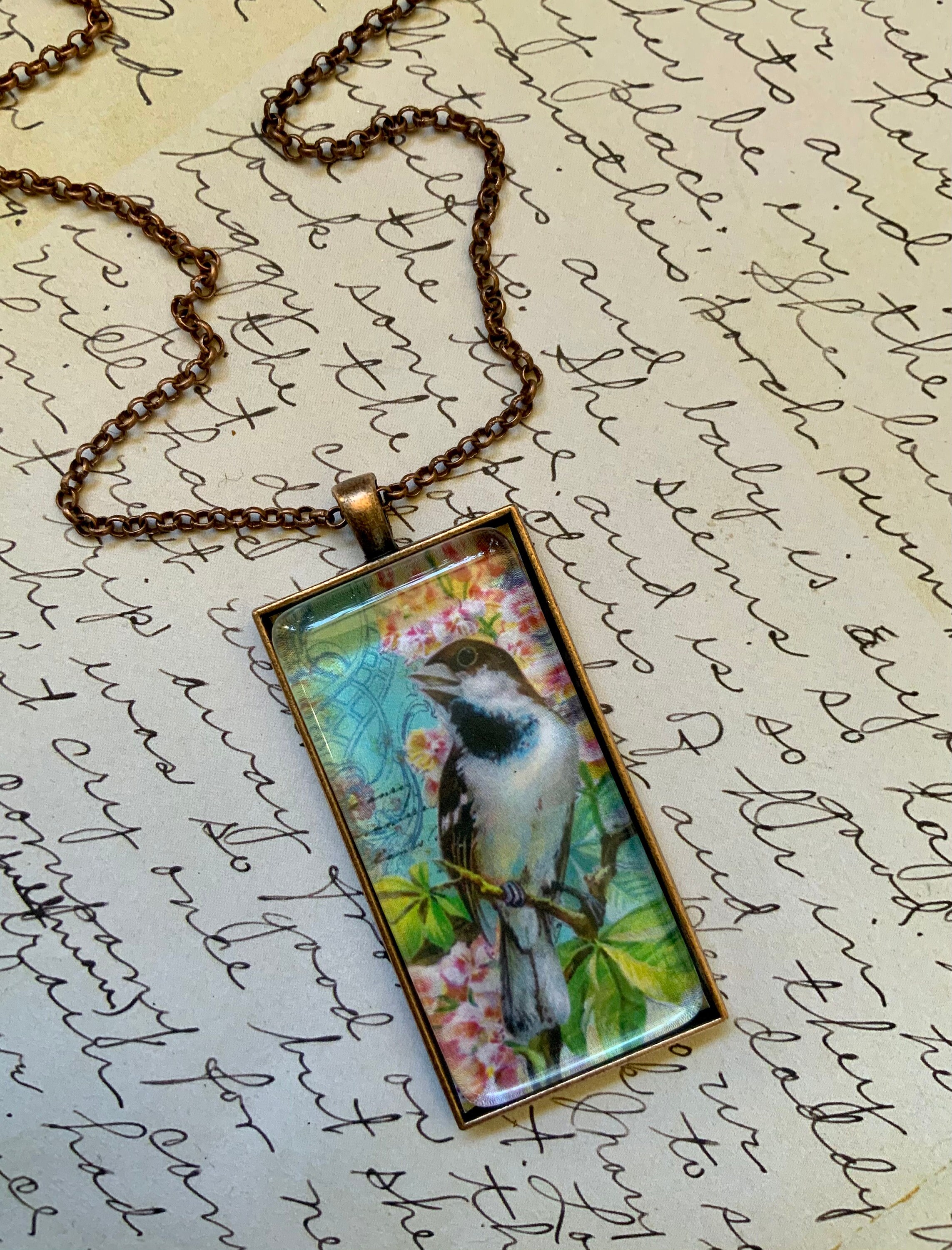 Pretty Birds Bird Jewelry Mothers Day Aviary Pendant Featured by Alteredhead Best of ETSY BIRD ...