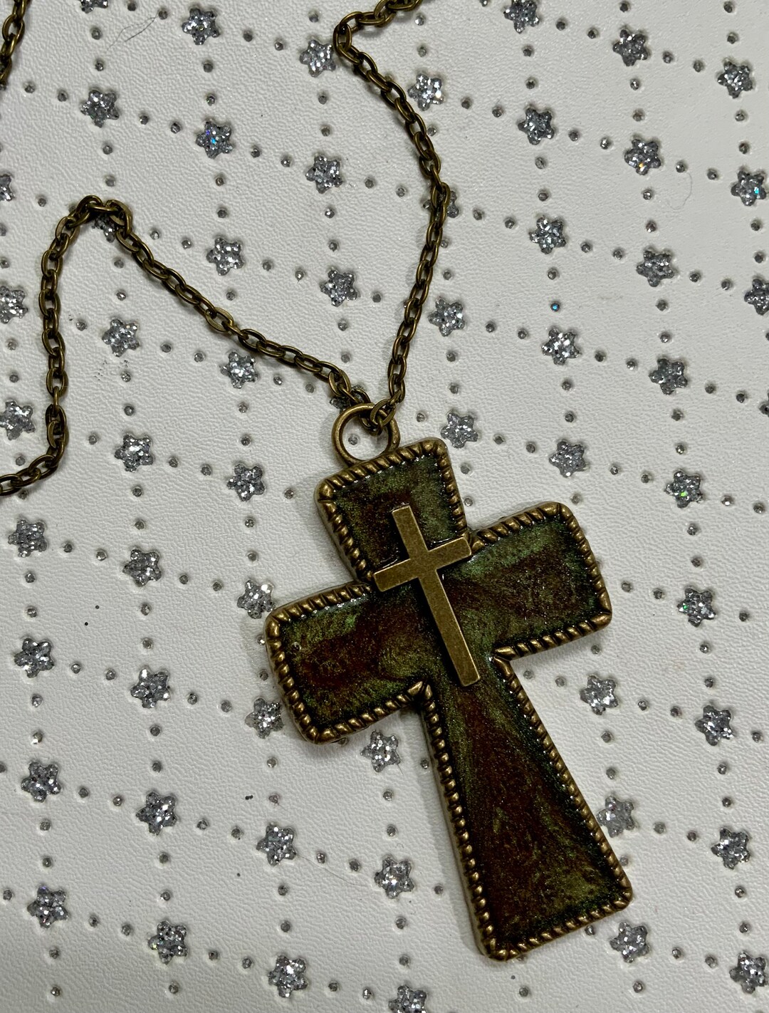 Camouflage Cross Neutral Cross Pendant Necklace ETSY Large Crosses ...