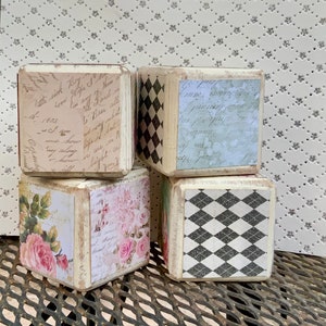 6 Sides to Every Story Mixed Media Blocks Altered Art Baby Blocks ...