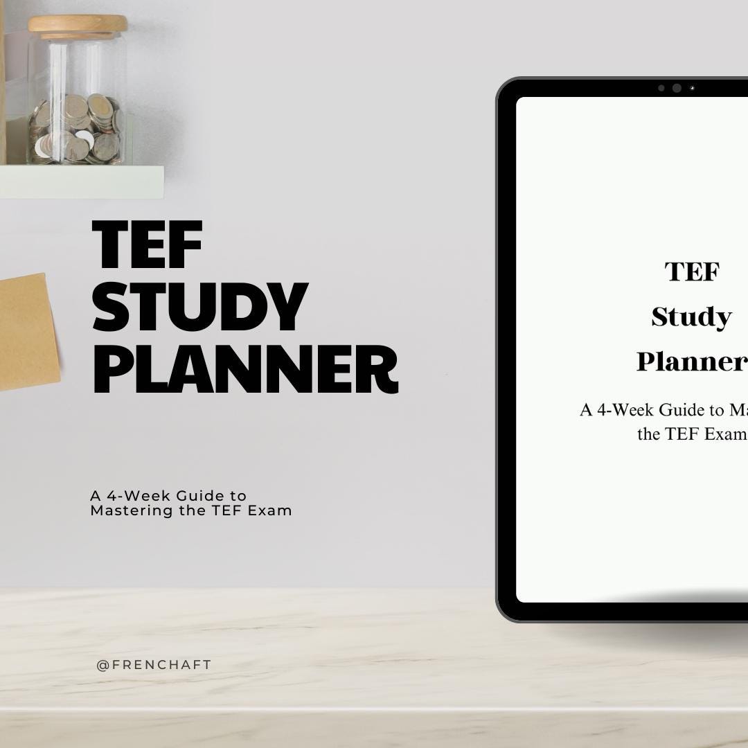 TEF Exam Study Planner | Printable French Test Prep | TEF Preparation ...