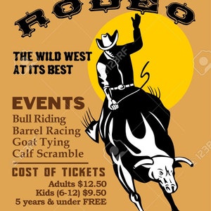 Rodeo Posters 5 Images - Etsy