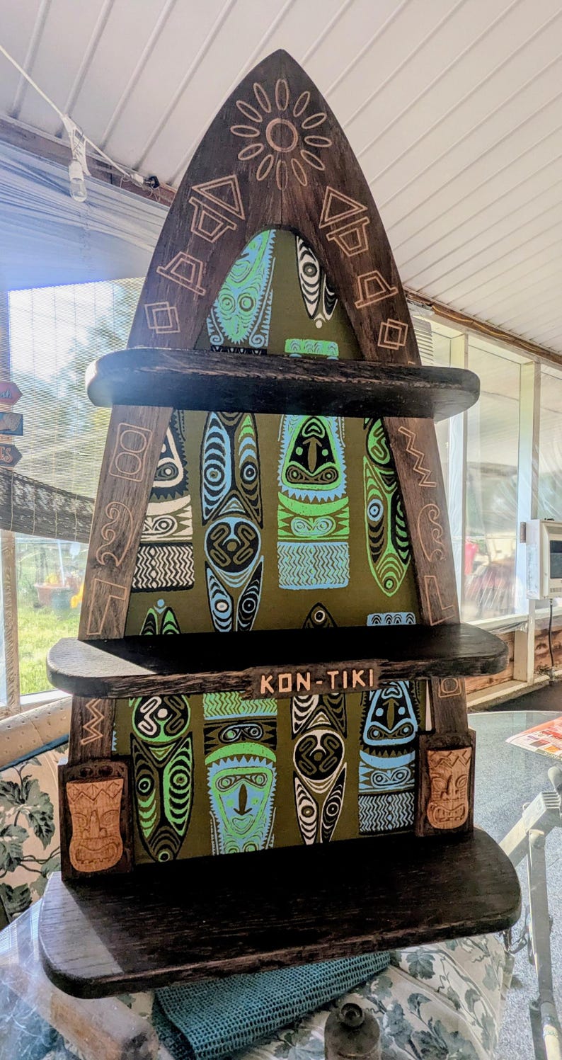 Tiki Shelf to Display Your Polynesian Themed Mugs or Other Items. - Etsy