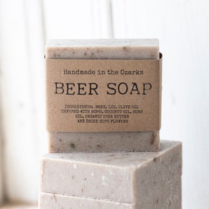 Handmade Beer Soap | All Natural Hops Soap, 5oz Bar - Etsy