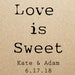 Kraft Wedding Sticker Labels – "love is Sweet", Custom Print (set of 20 ...
