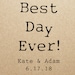 Kraft Wedding Sticker Labels- BEST DAY EVER - 2in X 2 In- Set of 20 ...