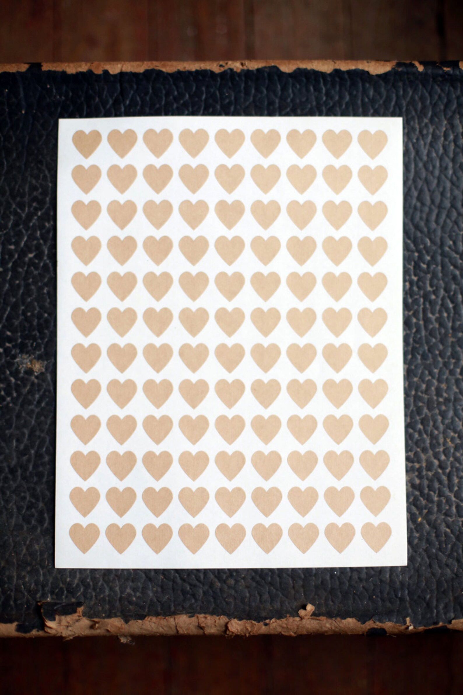 108- Blank Heart Stickers- 1 Sheet Hearts Measure 0.75" X 0.75" - Etsy