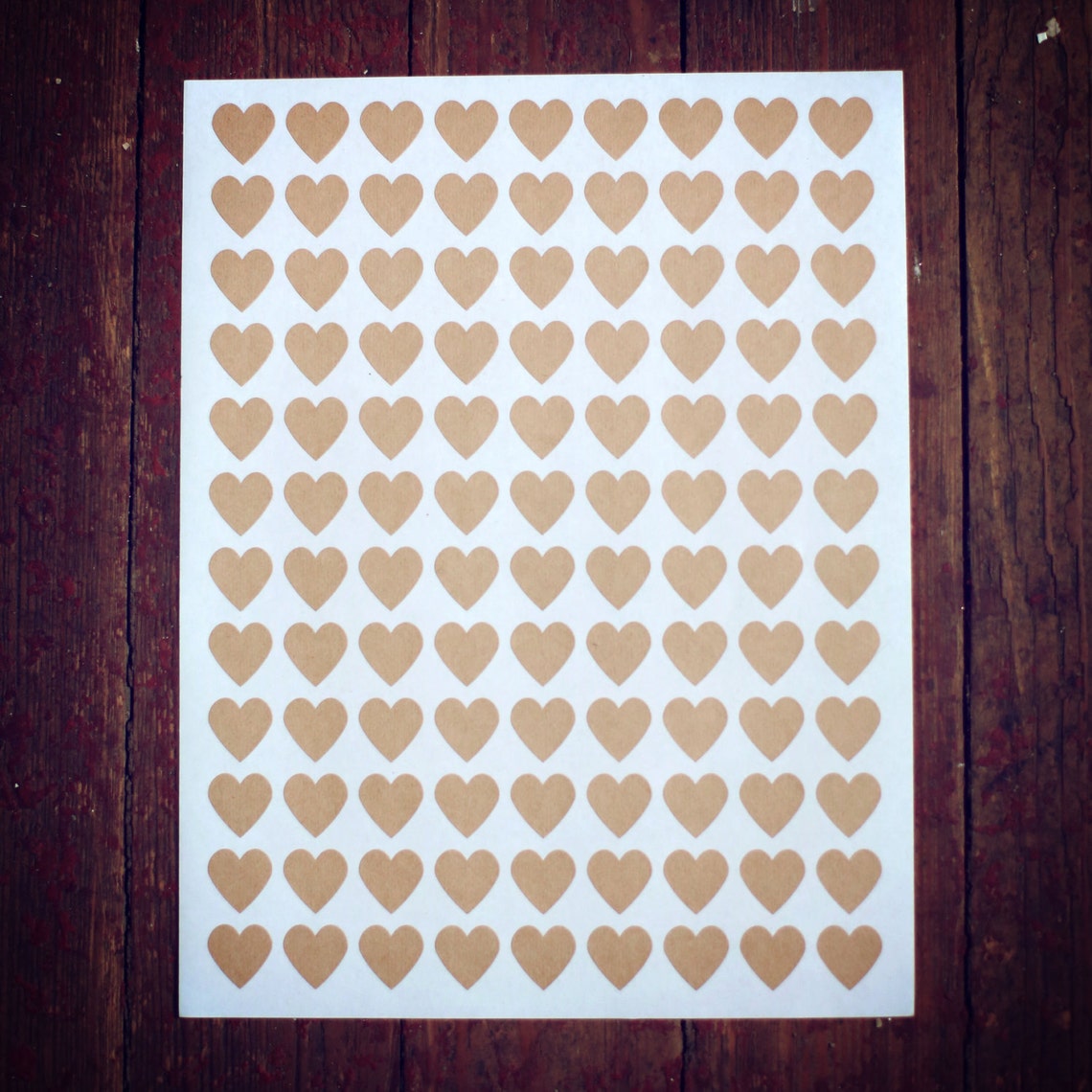 108- Blank Heart Stickers- 1 Sheet Hearts Measure 0.75" X 0.75" - Etsy
