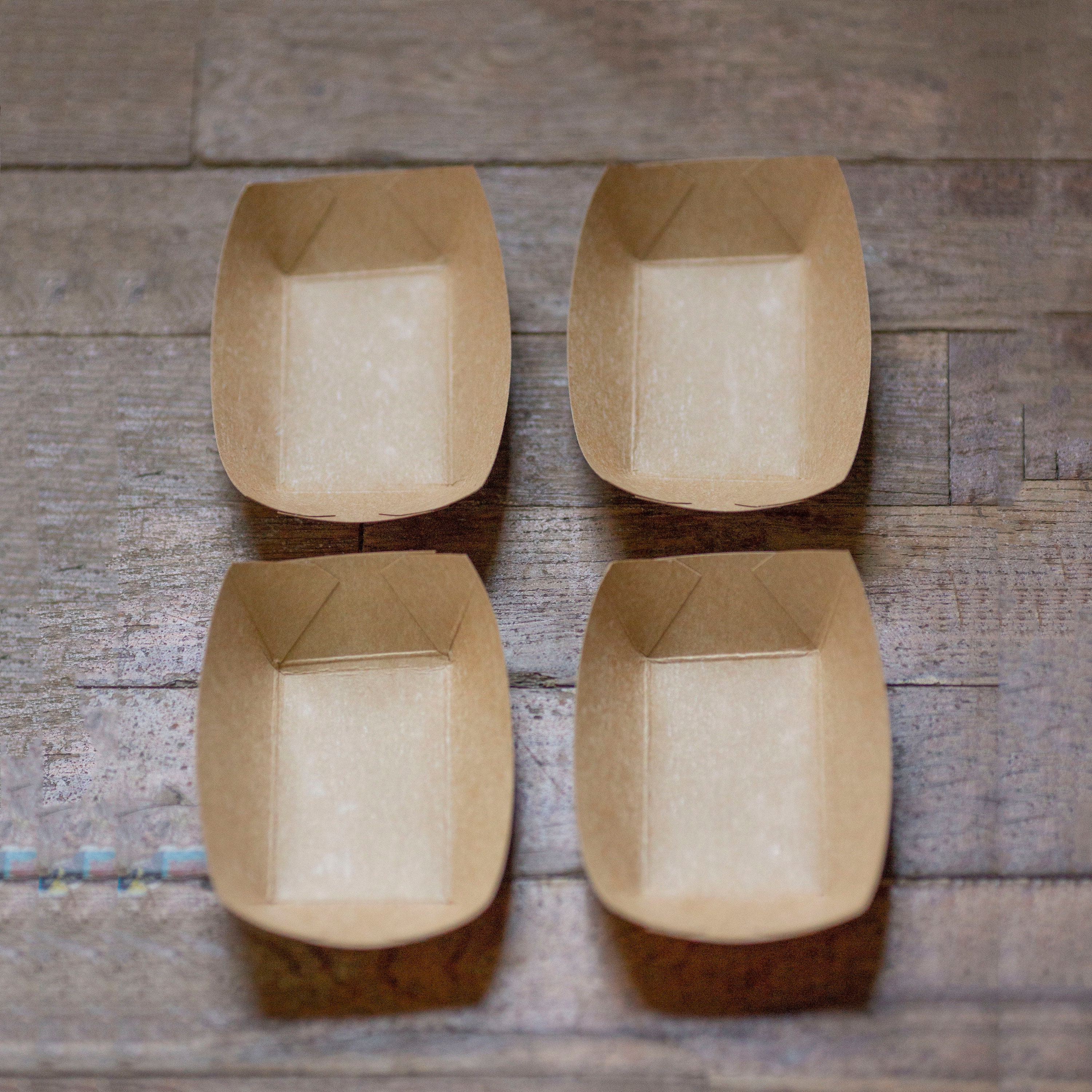 Mini Kraft Paper Food Trays - Set of 50, Wedding Buffet Plates - Etsy