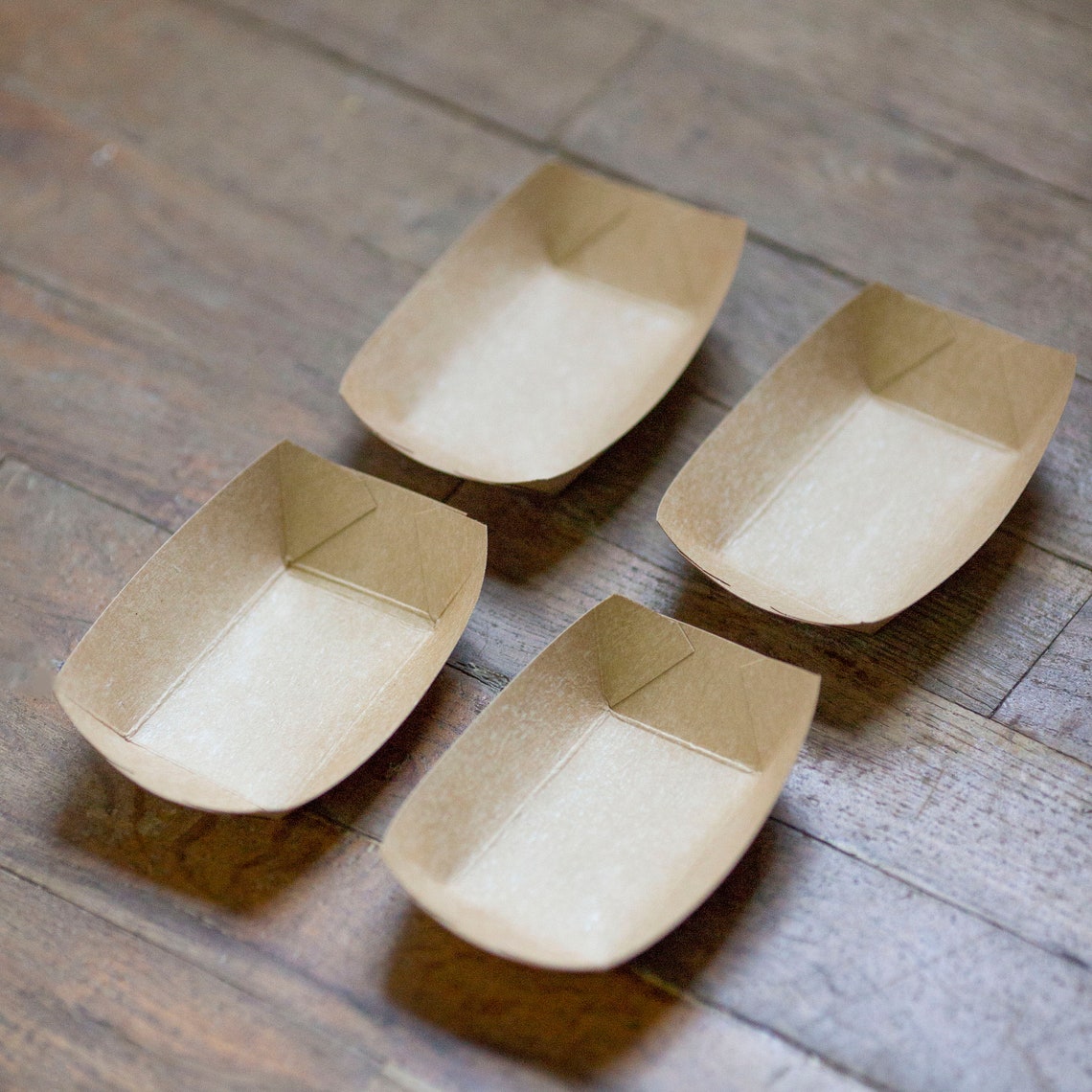Mini Kraft Paper Food Trays - Set of 50, Wedding Buffet Plates - Etsy