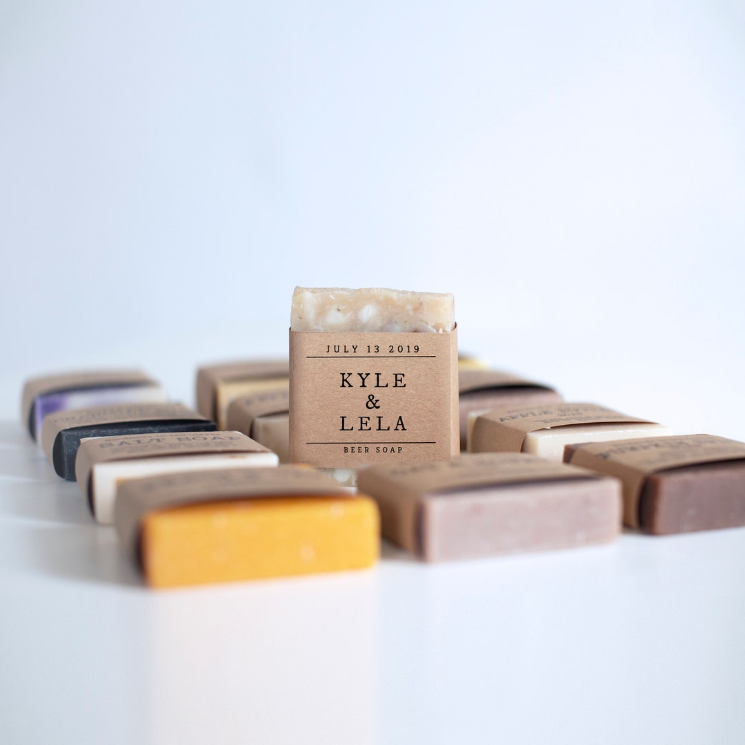 Personalized Wedding Soap Favors – Rustic Guest Soaps, Custom Wrap - Etsy