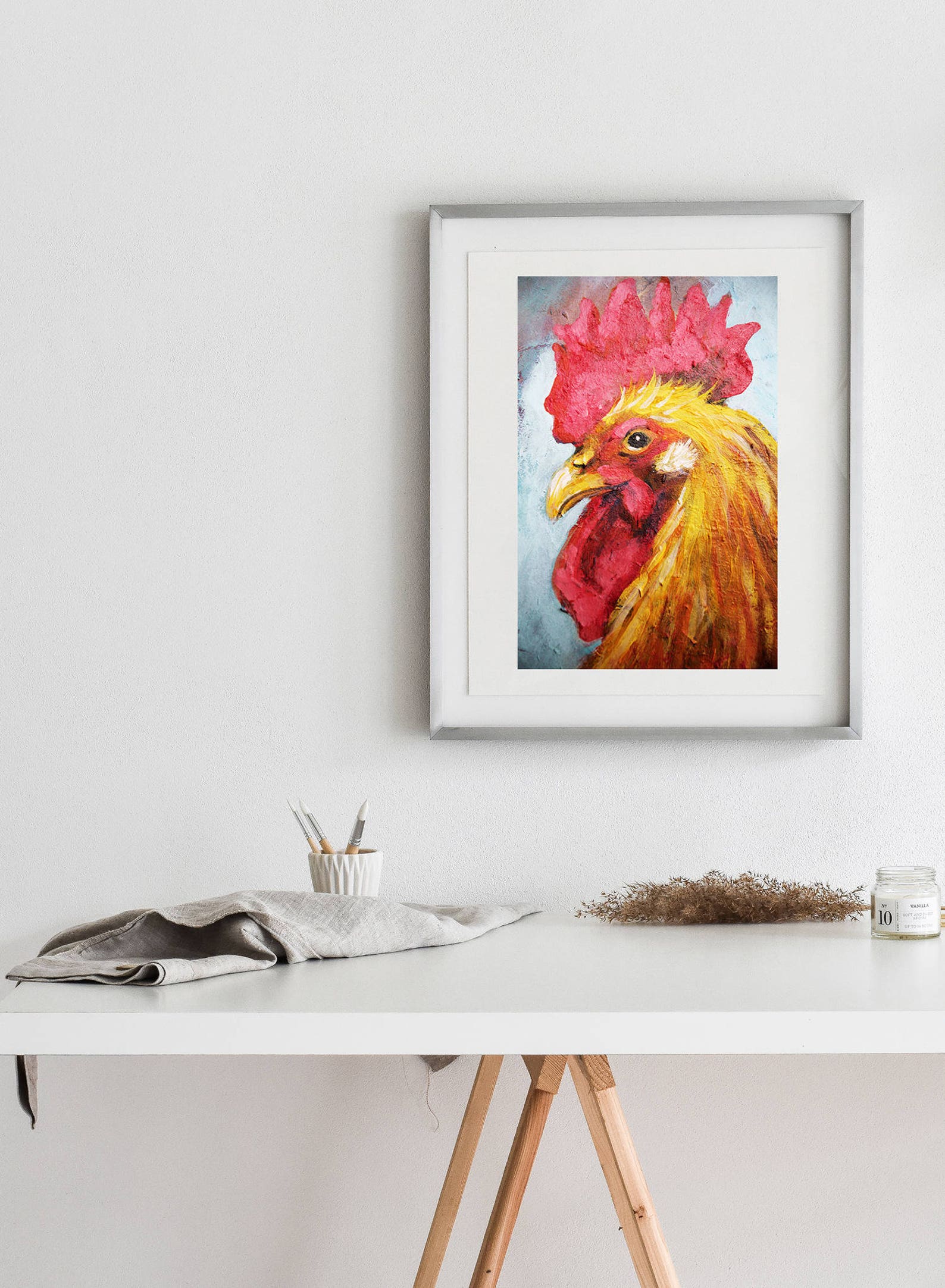 Red Rooster Matte Print Various Sizes Rooster Print - Etsy