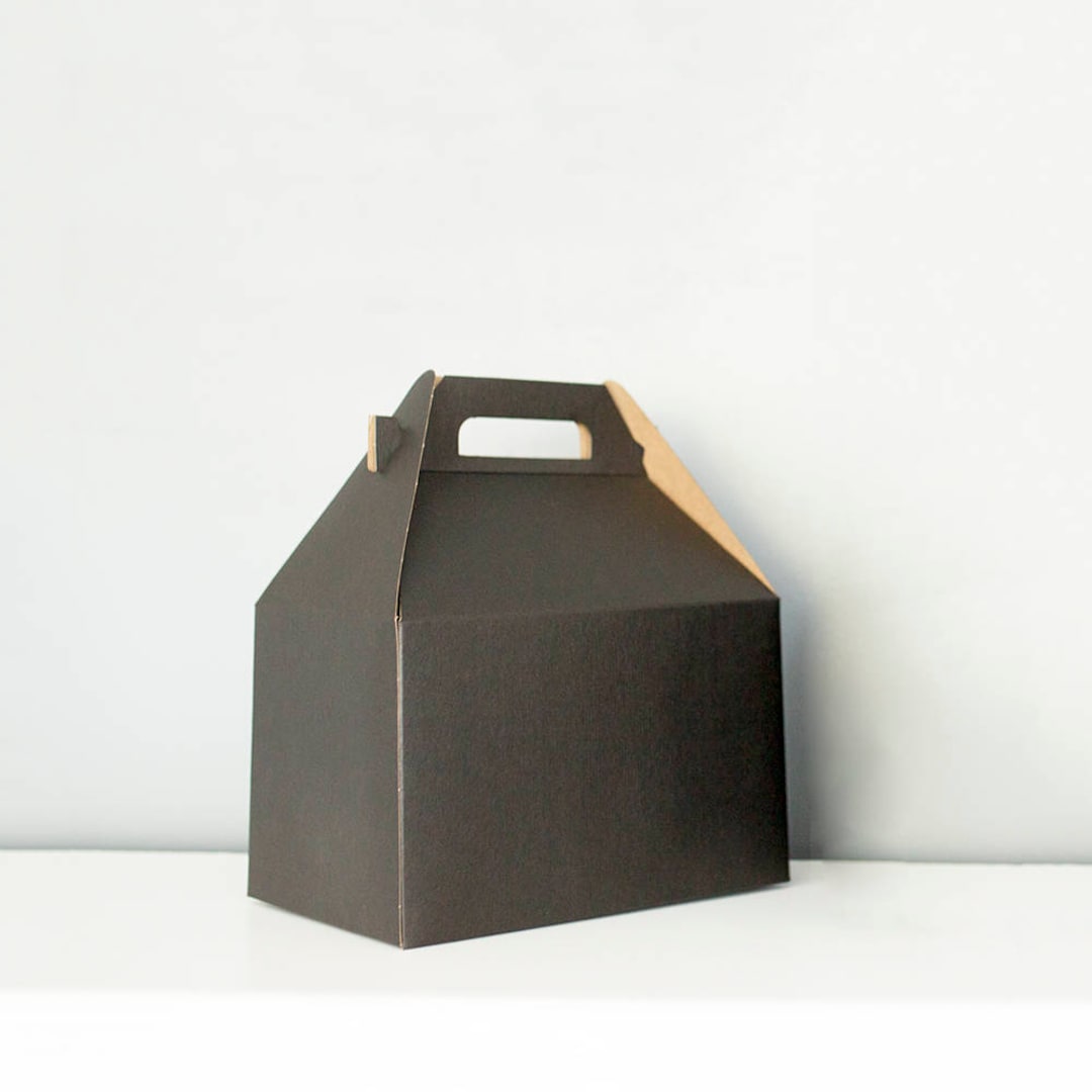 Black Pinstripe Gable Gift Box Set of 16 | Wedding Favor Boxes - Etsy