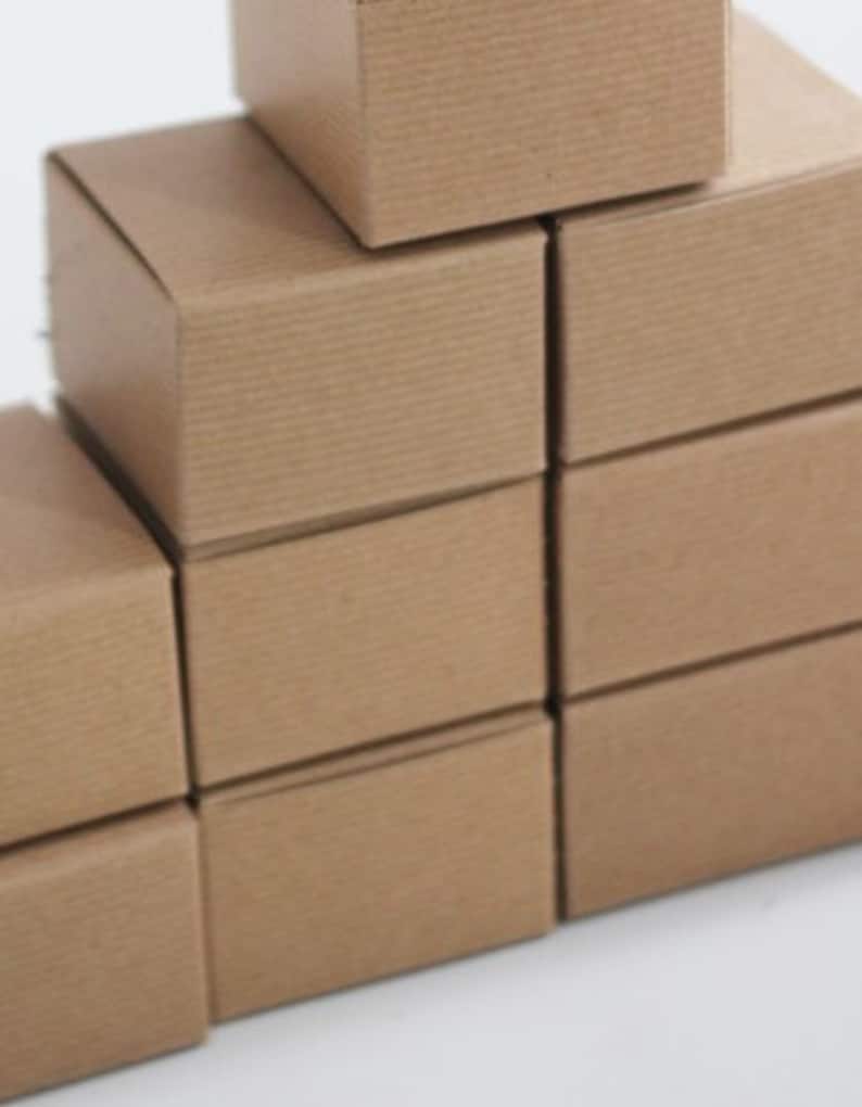 Set of 25 5x5x3 Inch Kraft Gift Boxes Paper Boxes Wedding - Etsy Australia