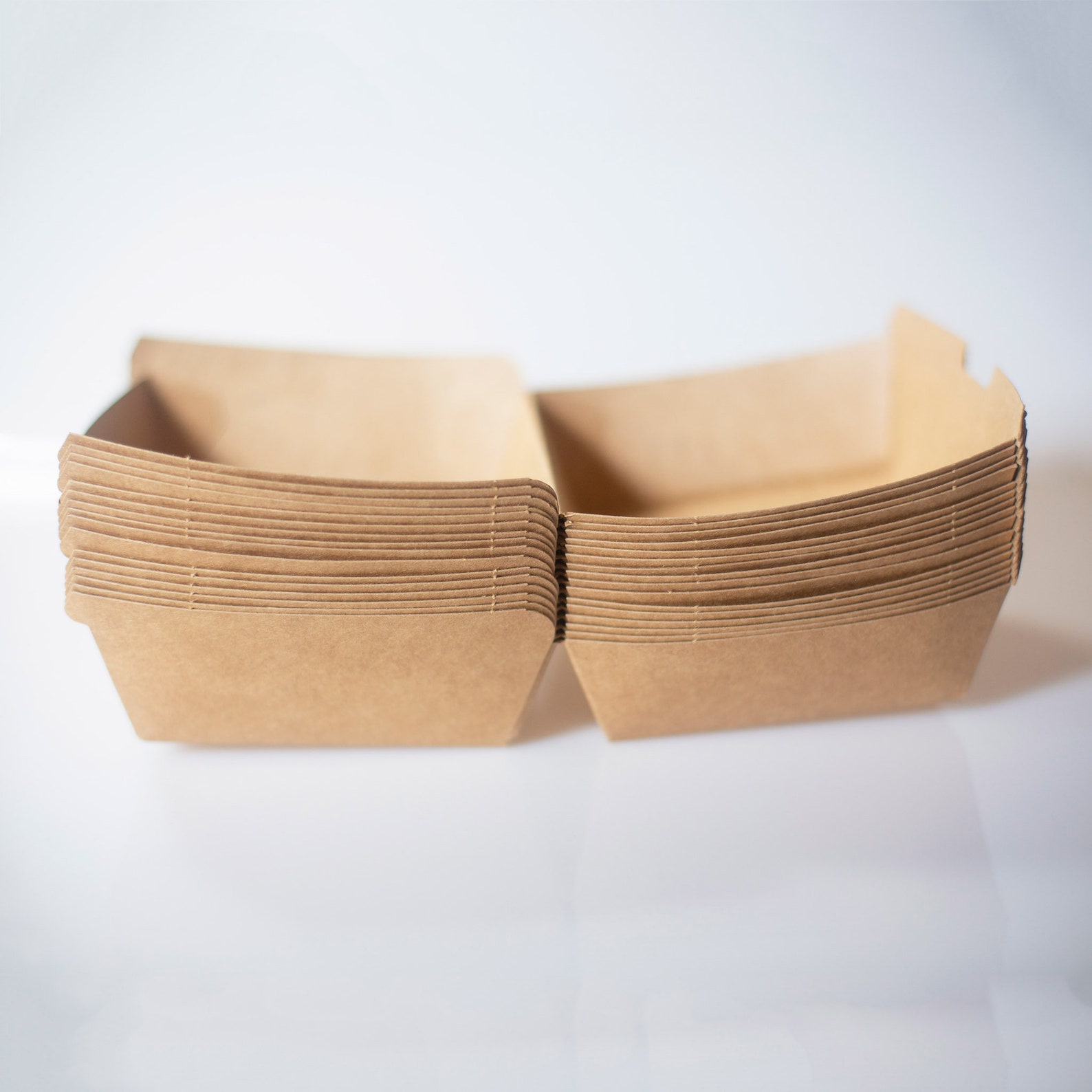 100 Kraft Burger Boxes – Recycled Paper Party Takeout Container (4.3 X ...