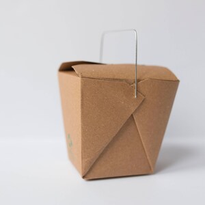 1 SAMPLE BOX- Brown Kraft 100% Recycled 8 Oz Chinese Style Take Out ...