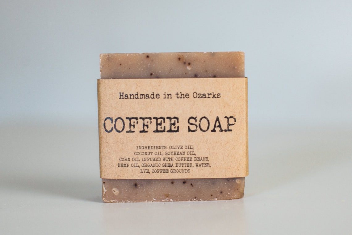 COFFEE Soap Bar 5 oz Exfoliating and moisturizing handmade | Etsy
