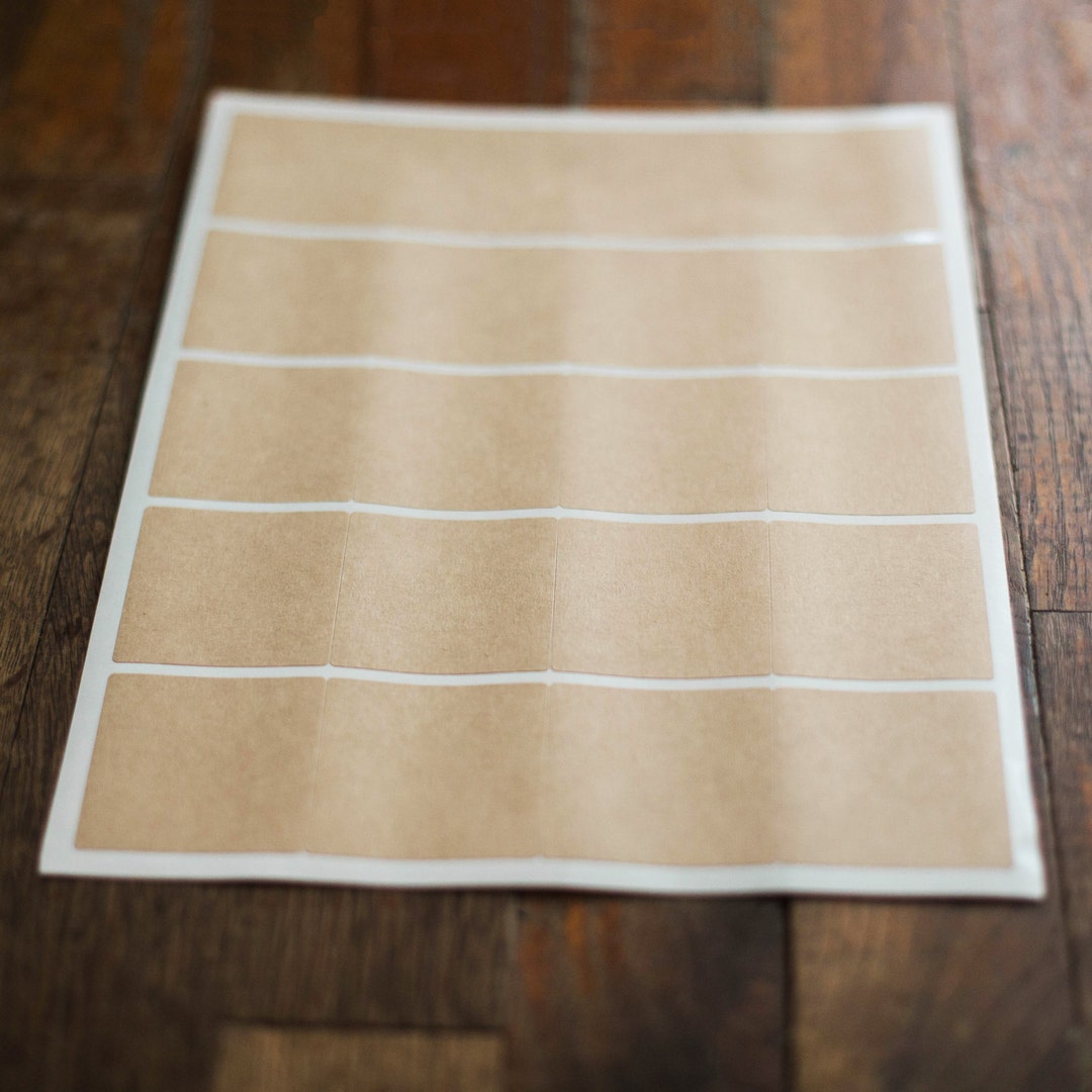Kraft Sticker Labels- 2in X 2 In- Set of 20 Blank or With Custom ...