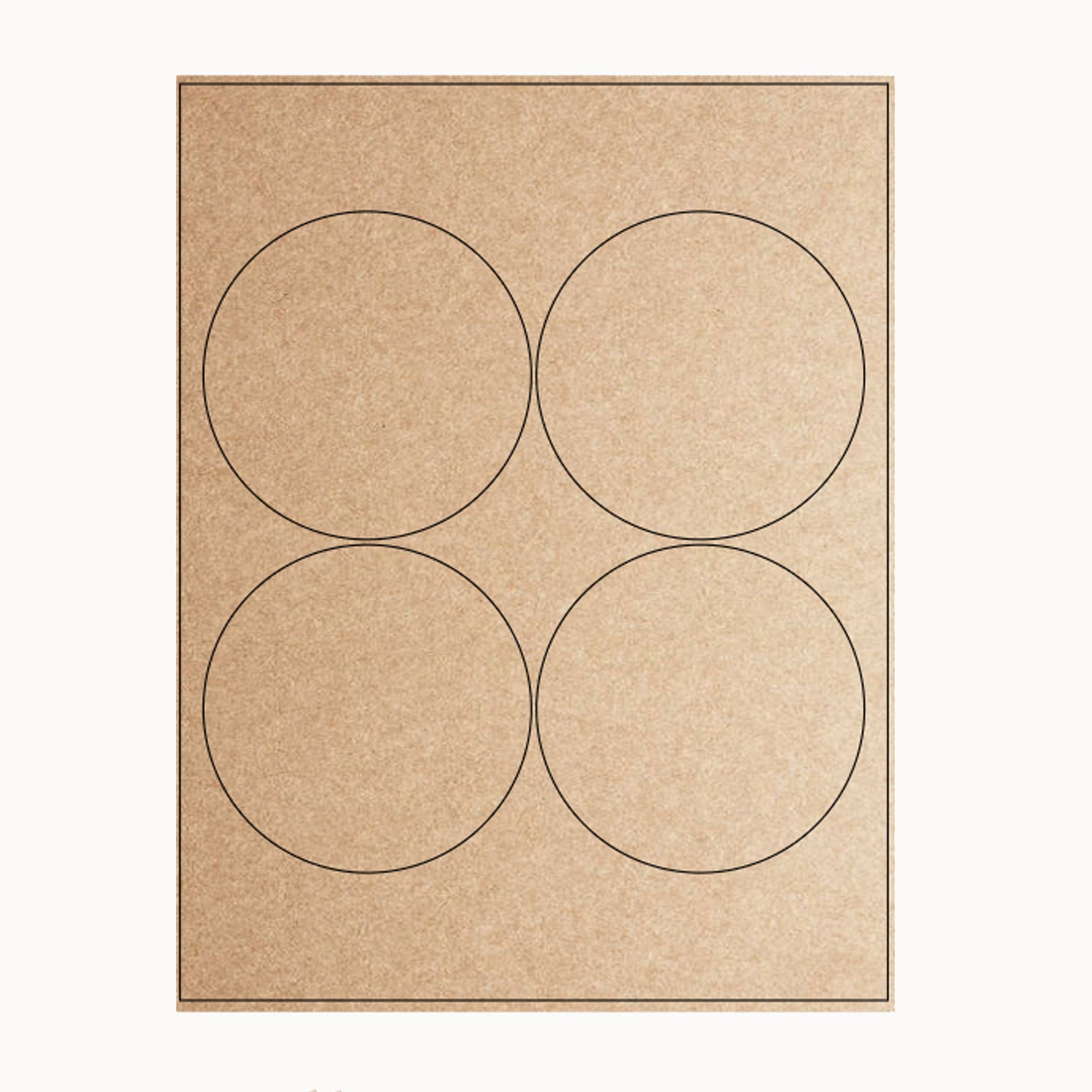 Blank or Custom Printed Circle Stickers 3.9 inches in Kraft | Etsy