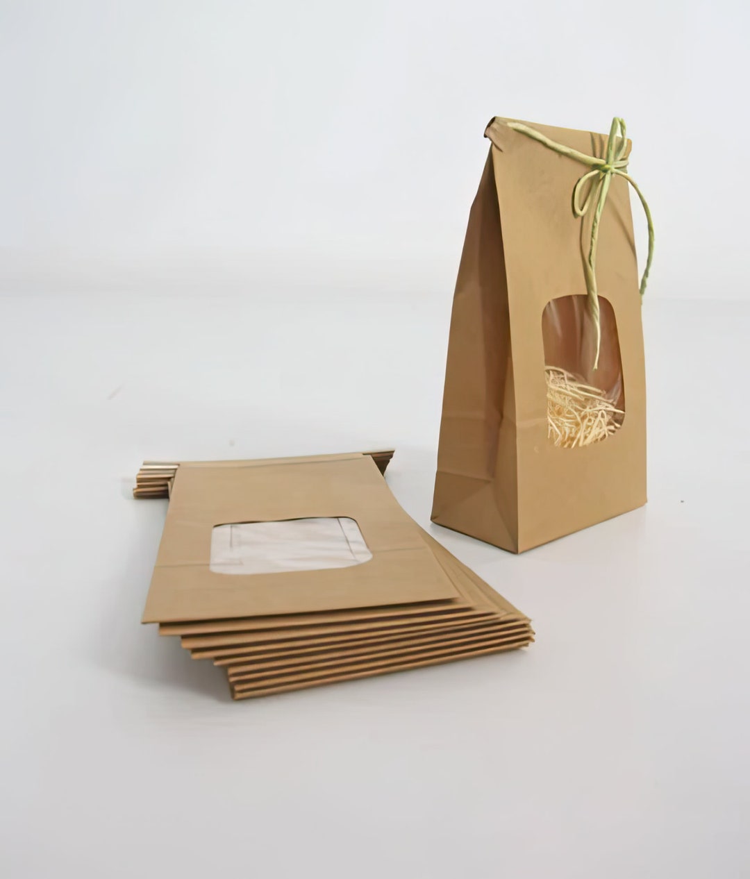 Kraft Tin Tie Bags With Window - Set of 50, Food Safe - Etsy