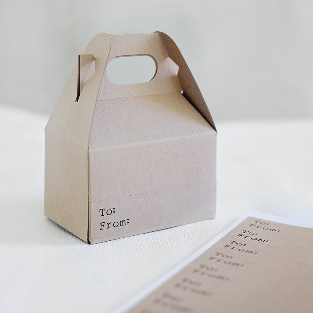 Set of 20 Kraft Stickers- TO & FROM - Etsy