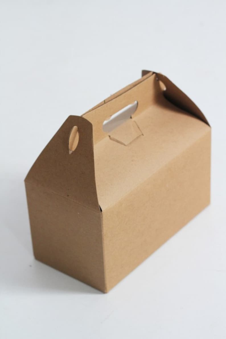 Kraft Gable Gift Box Sample – Pinstripe Texture, Natural (9.5 X 5 X 5 ...