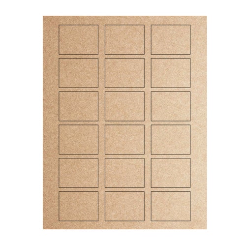 Blank or Custom Printed Stickers 2 X 1.5 Inches in Kraft - Etsy