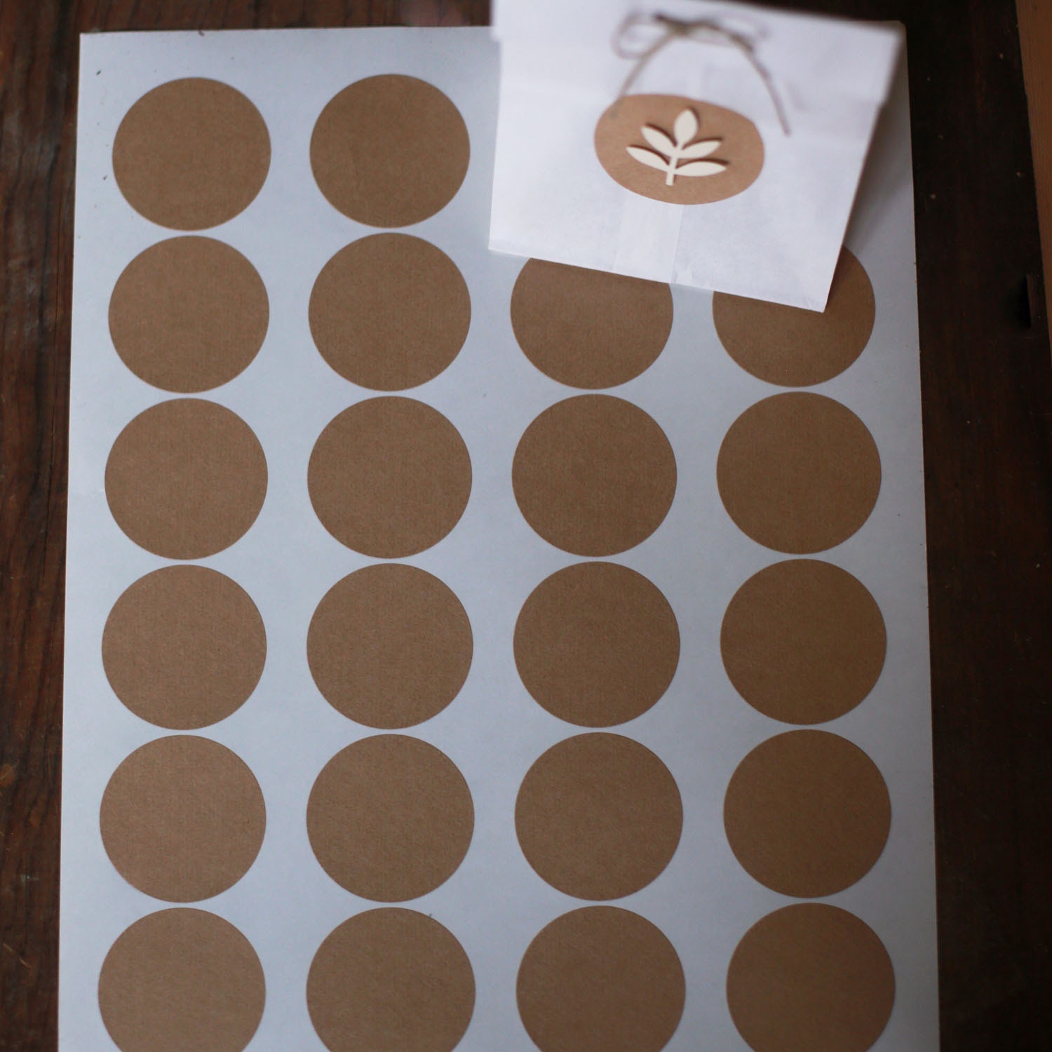 Kraft Brown Circle Stickers - 2 Inch, Set of 20 - Etsy