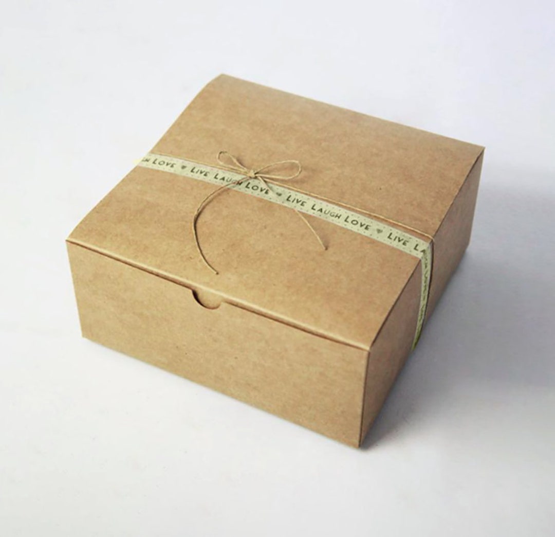 Kraft Gift Boxes - Set of 5, 9x9x5.5 Inch, Cake & Bakery Boxes - Etsy