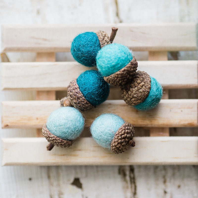Wool Felted Acorns - Etsy