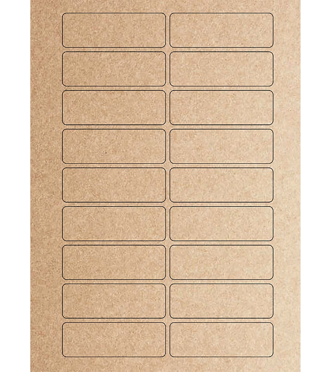 Blank or Custom Printed Stickers- 3 X 1 Inches in Kraft Brown, Cream or ...