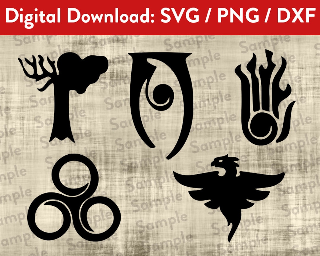 Skyrim Schools of Magic Symbols - Elder Scrolls Digital Art ...