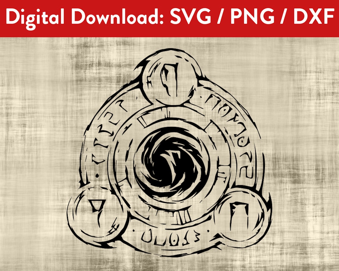 Elder Scrolls Online Sorcerer Sigil SVG PNG DXF Skyrim - Etsy