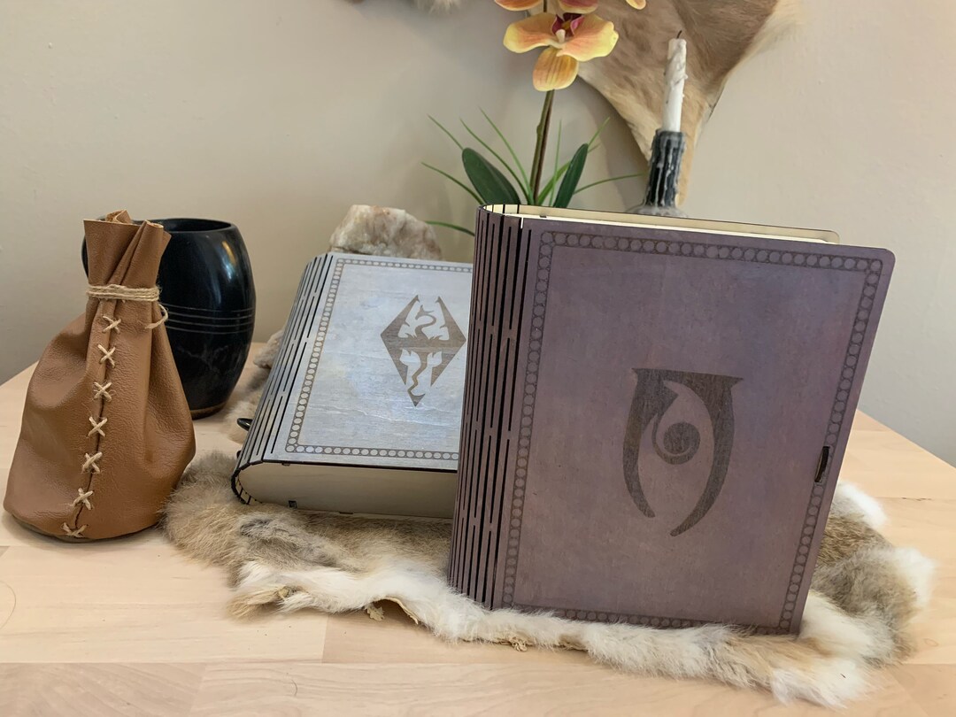 PATTERN: Skyrim Magic Book Boxes - Elder Scrolls - 3mm Laser Cut SVG ...