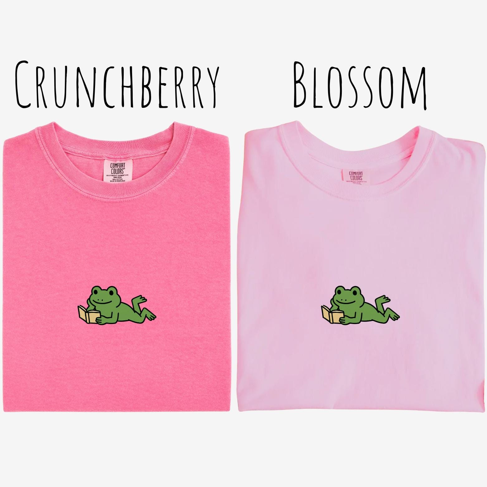 Frog Reading Book Comfort Colors Tshirt Book Club Novel Lover Gift ...
