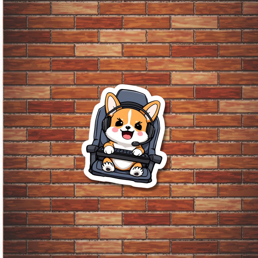 Funny Gangster Corgi Vinyl Sticker: Laptop, Water Bottle Decal - Etsy
