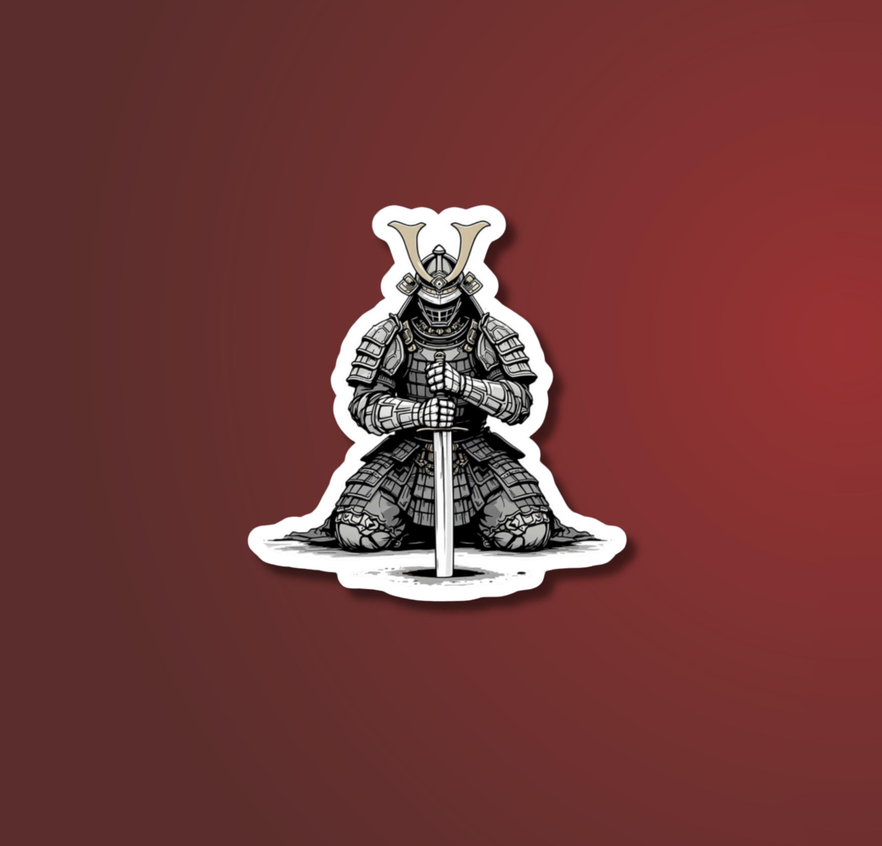 Defeated Samurai Vinyl Sticker: Japanese Ronin Warrior Art - Etsy