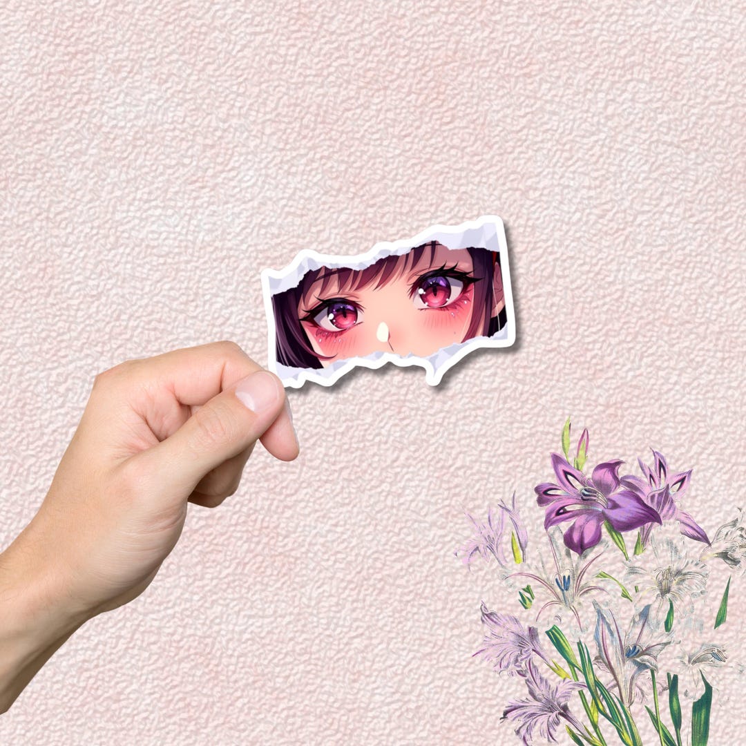 Anime Eyes Sticker Peeking Eyes Sticker Bold Vinyl Decal for Anime ...