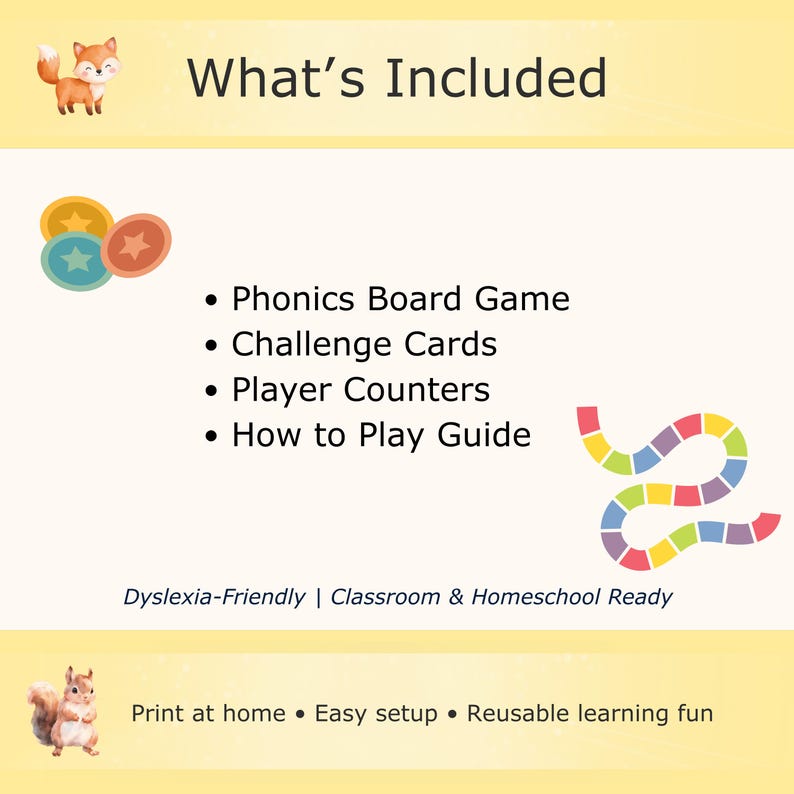 Phonics Board Game Printable | Short A E Vowels | Dyslexia ADHD ...