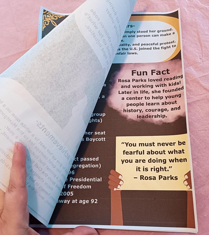 Rosa Parks Poster & Worksheet Pack | Printable Civil Rights History ...