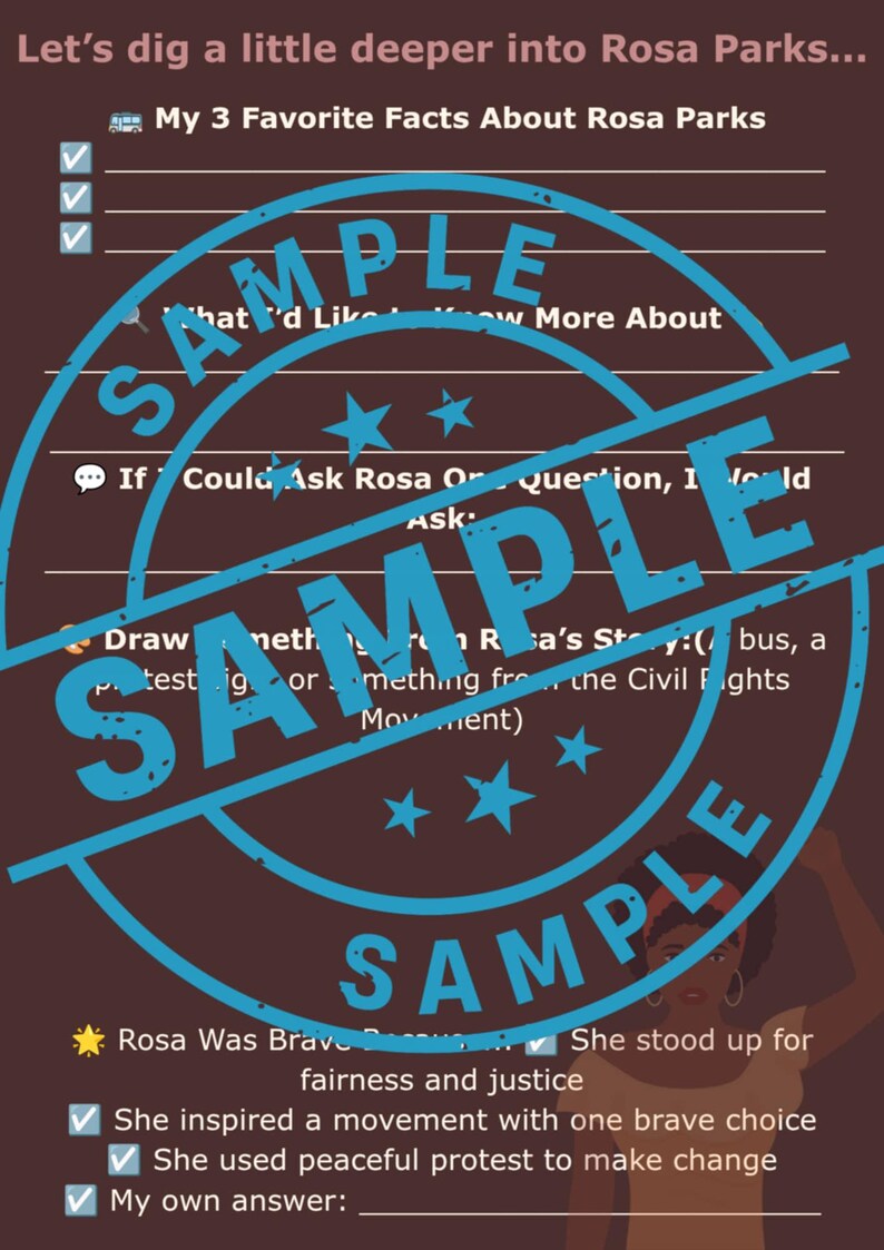 Rosa Parks Poster & Worksheet Pack | Printable Civil Rights History ...