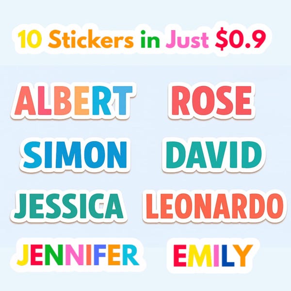 Sticker nombre - Etsy México