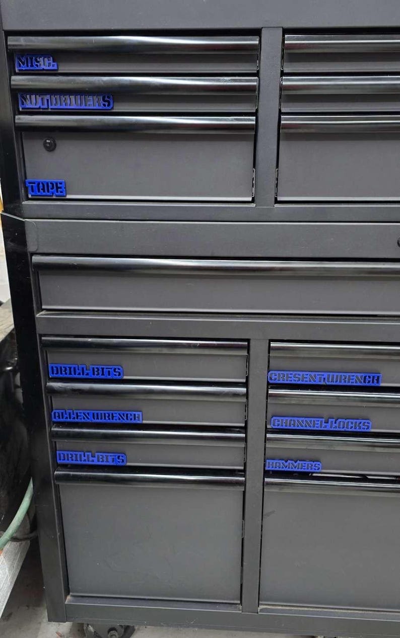Custom Acrylic Toolbox Labels – Laser Cut Garage Organization - Etsy