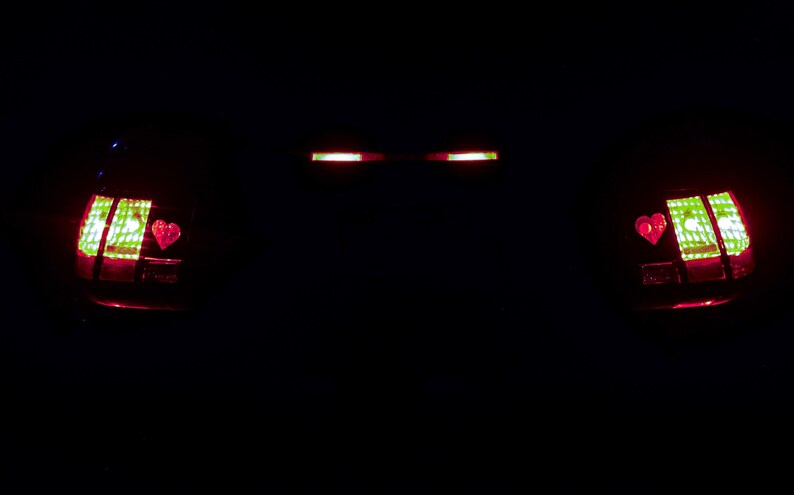 1999-2004 Ford Mustang Vinyl Tail Light Heart Decals - Etsy