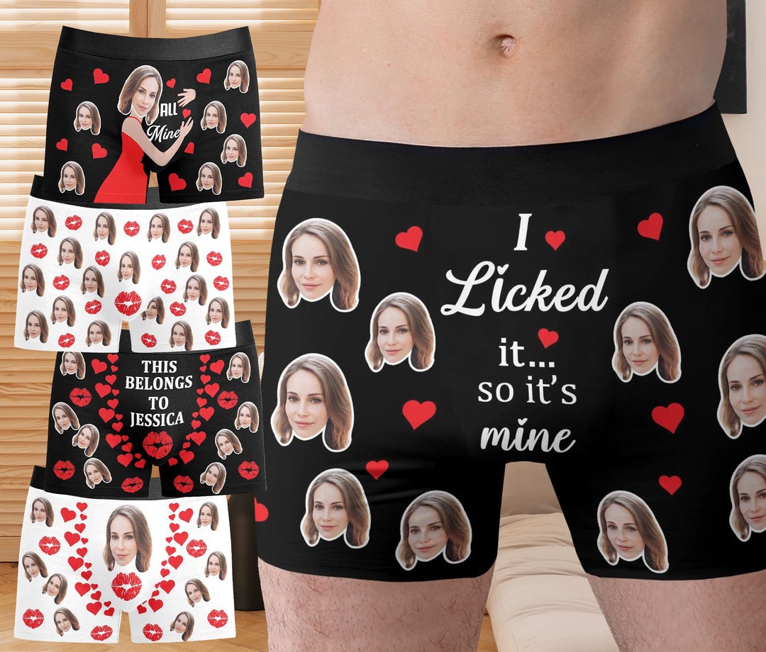 Personalized Photo Boxers, Custom Face Boxers, Anniversary Gift for Him ...