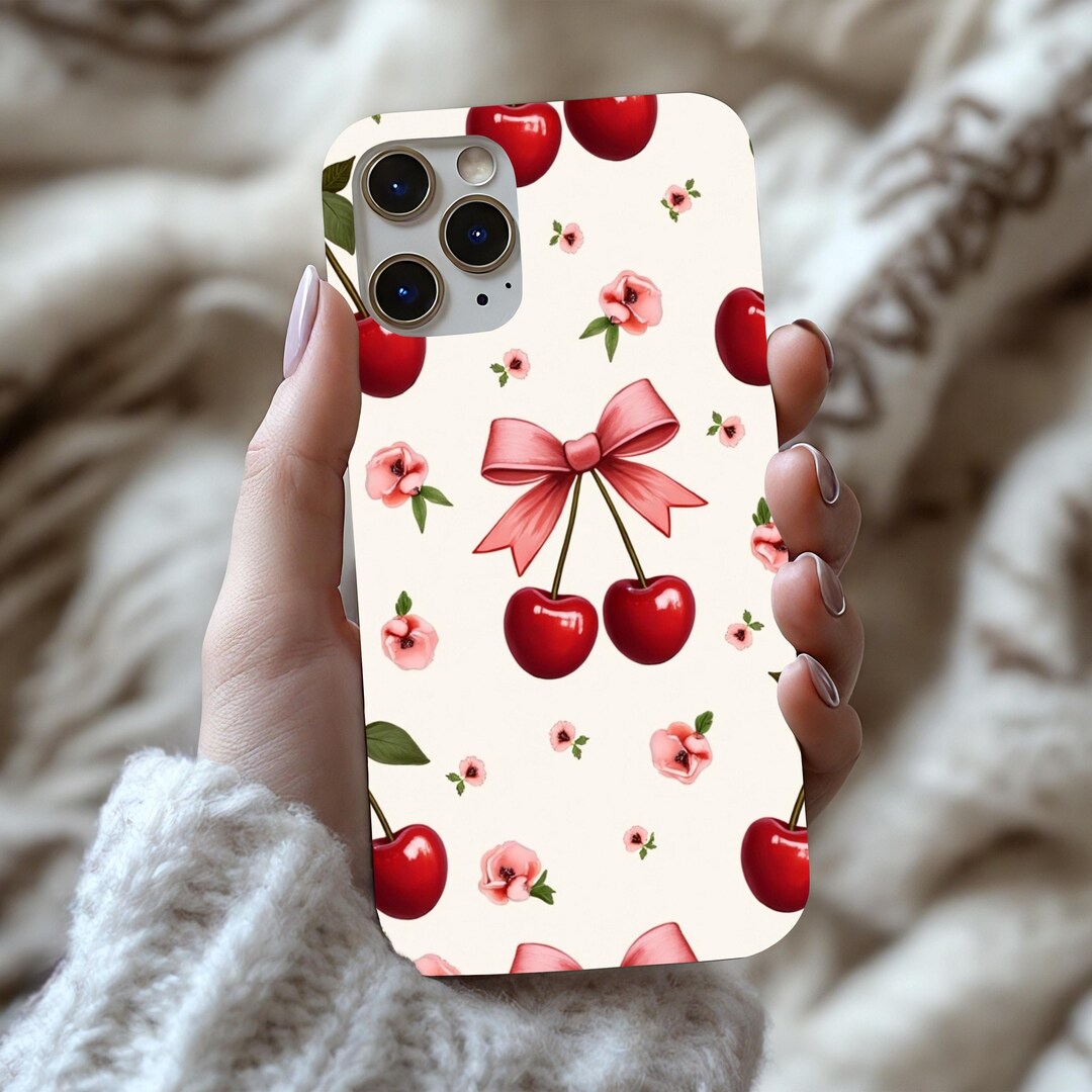 Cherry Blossom Phone Case, Floral iPhone Cover, Girly Phone Accessories ...