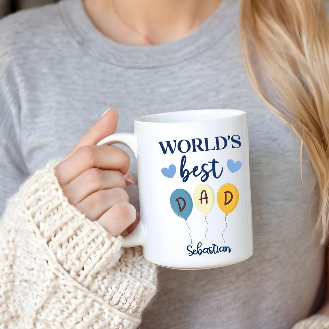 Personalized World's Best Dad Mug, Custom Father's Day Gift or Birthday ...