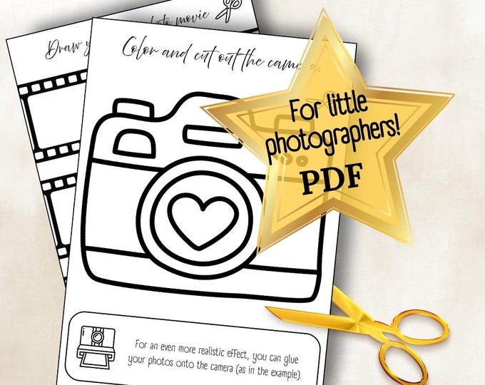 Printable Camera Craft for Kids | Camera Cut & Paste Craft Template ...