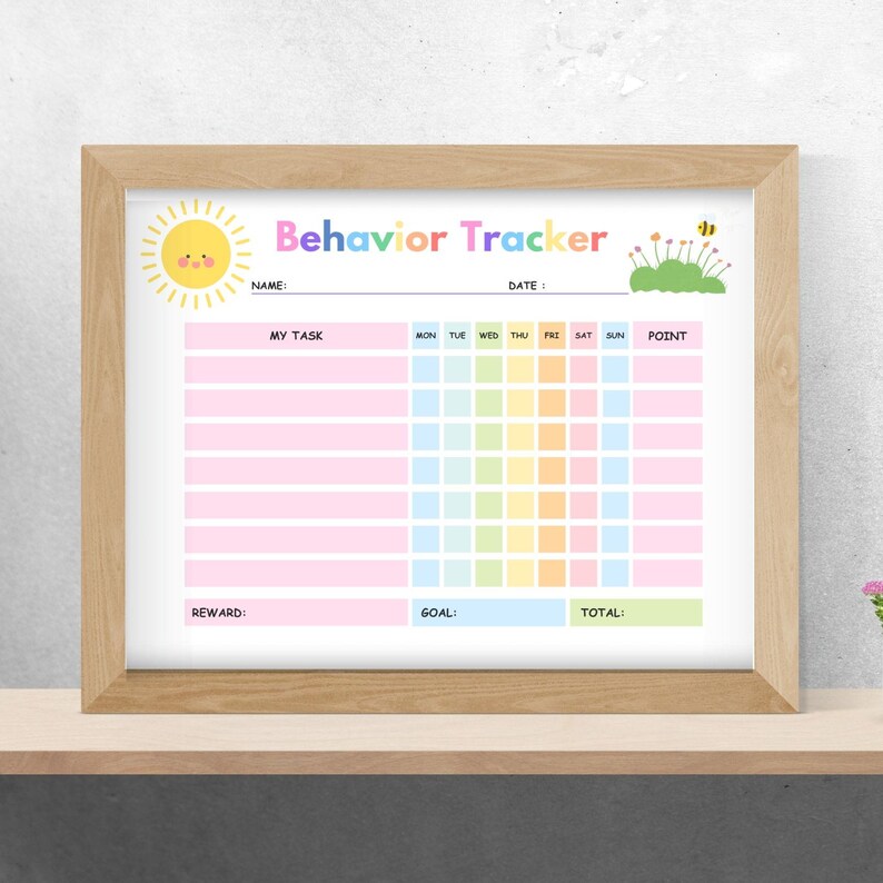 Editable Behavior Tracker Student Printable for Learning at Home ...